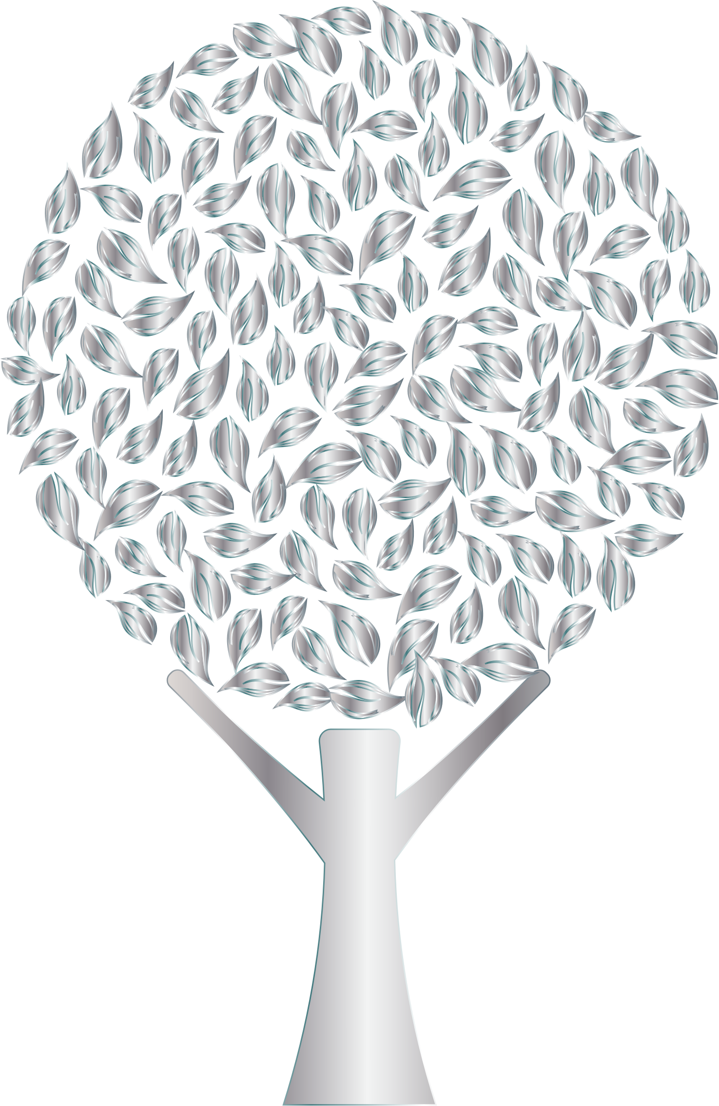 Download This Free Icons Png Design Of Silver Abstract Tree PNG Image ...