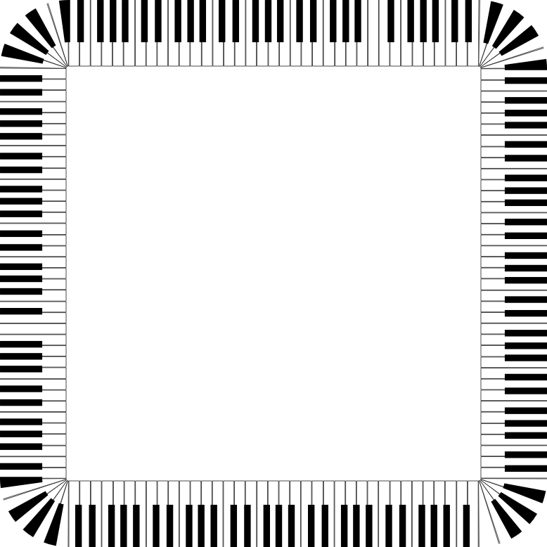 Download Medium Image - Piano Keys Border A4 PNG Image with No ...