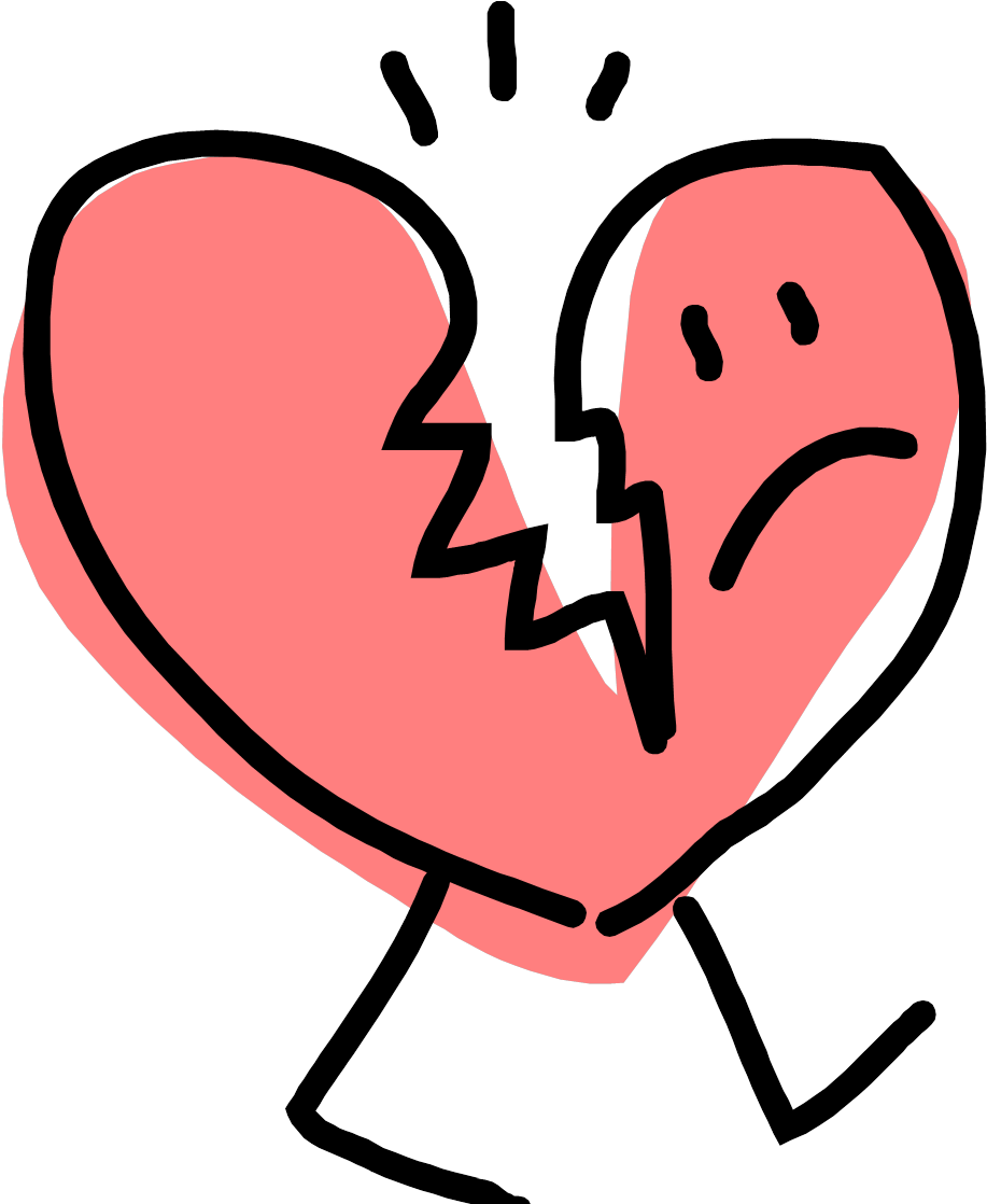Download Broken - Heart Break Clipart PNG Image with No Background ...