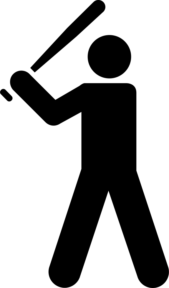 Baseball Player - - Stick Figure With Baseball Bat - Free Transparent ...