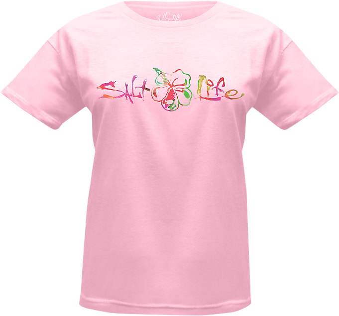 Download Watercolor Hibiscus Tee Shirt - Salt Life PNG Image with No ...