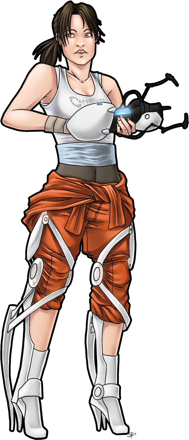 Download Portal 2 Chell By Superkusokao-d3ejk8z - Портал Челл PNG Image with No Background ...