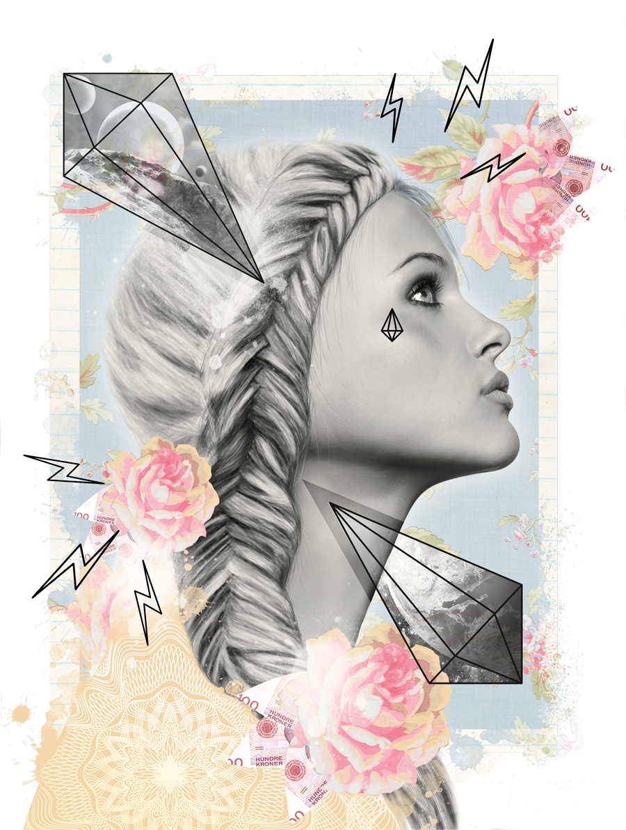 Download Fashion Illustration, Mixed Media, Collage Illustration - Jks ...