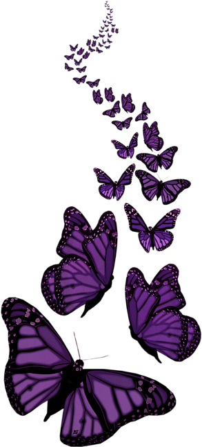 Download Trail Of The Purple Butterflies Transparent Background ...