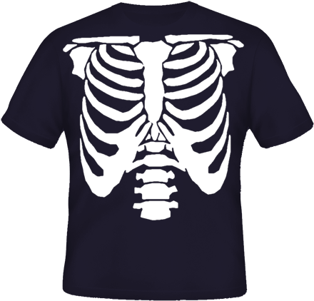 Download Picture Of T-shirt Rib Cage - Skeleton T Shirt PNG Image with ...