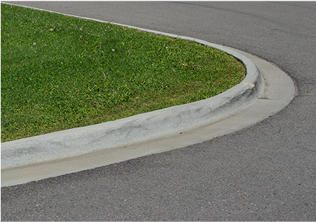 Download A Concrete Curb Texture In A Parking Lot With Grass - Curb On ...