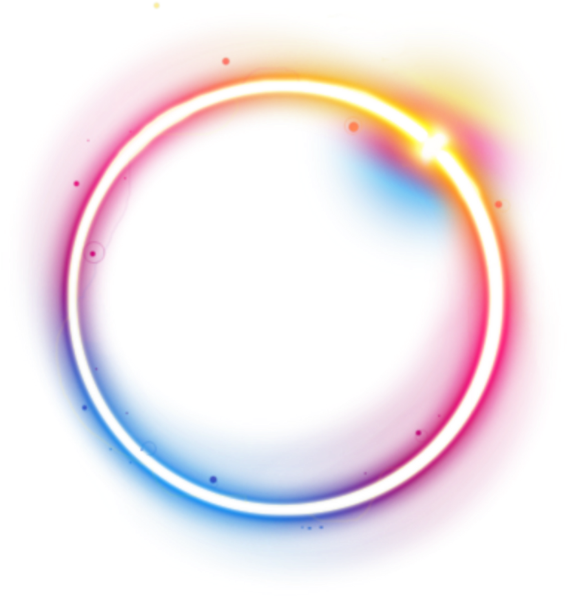 Download Rainbow Colorful Galaxy Frame - Circle Of Color Flare PNG ...
