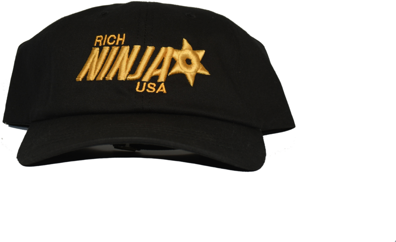 Download Rich Ninja Star Dad Hat Black PNG Image with No Background ...