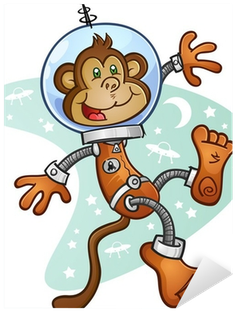 Download Monkey Astronaut Cartoon Character In A Space Suit - Space ...