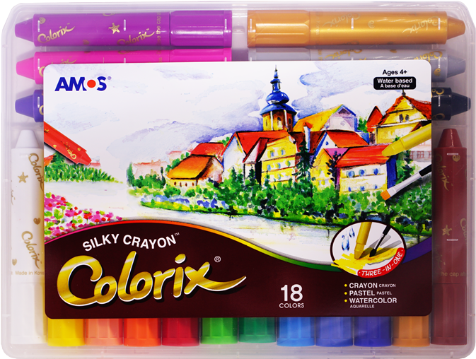 Download Amos - Amos Silky Crayon Colorix 18-pack PNG Image with No ...