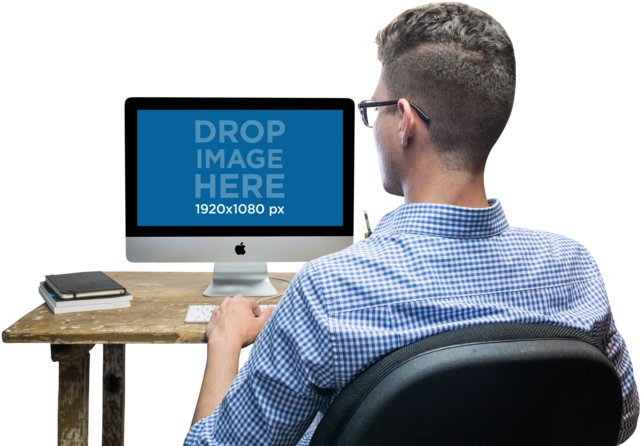 Download Man On Computer Png PNG Image with No Background - PNGkey.com