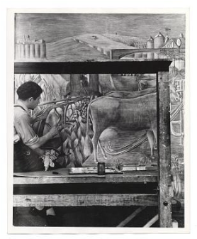 Margolis At Work On Mural, - Painting - Free Transparent PNG Download ...