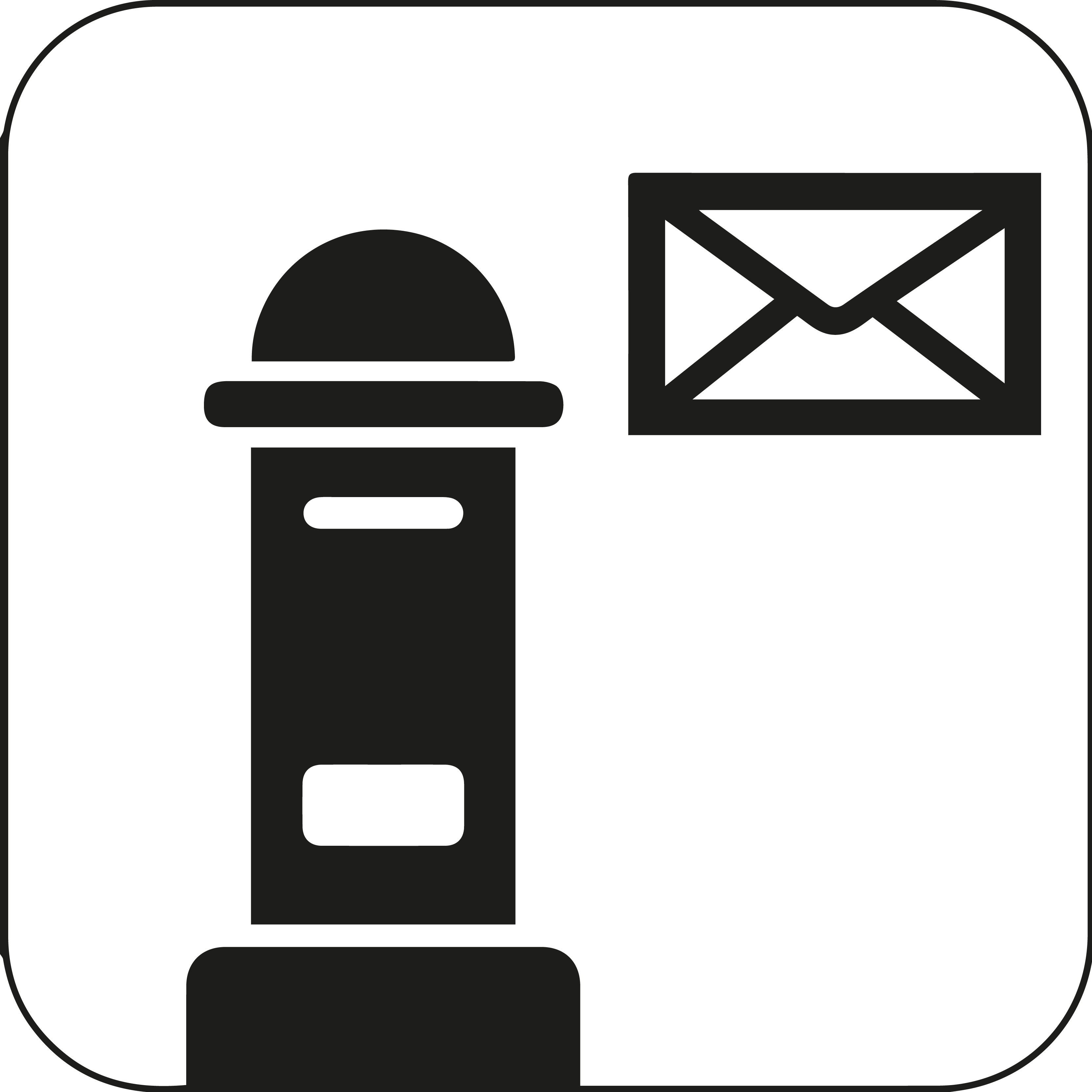 Wedding Post Box Black And White Clipart