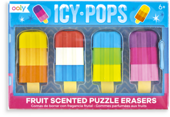 Icy Pops Puzzle Eraser With 4 Take-apart Popsicle Shaped - Ooly Erasers ...