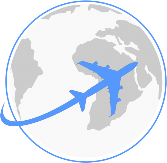 Airplane Logo Design Travel - Blå Mega Riflet Fad 33 Cm - Free ...