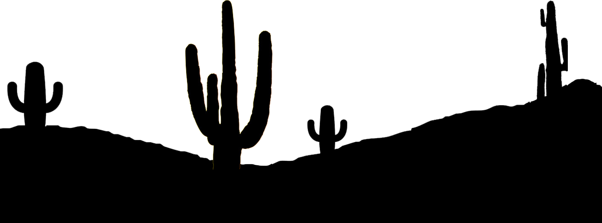 Download Cactus Silhouette Png - Desert Silhouette Png PNG Image with ...