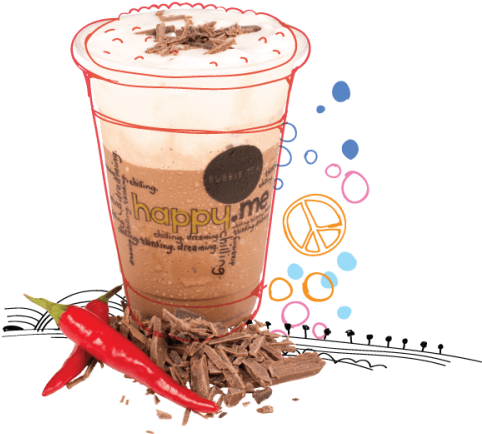 Download Hot Milk Tea - Milk Tea Happy Me PNG Image with No Background ...