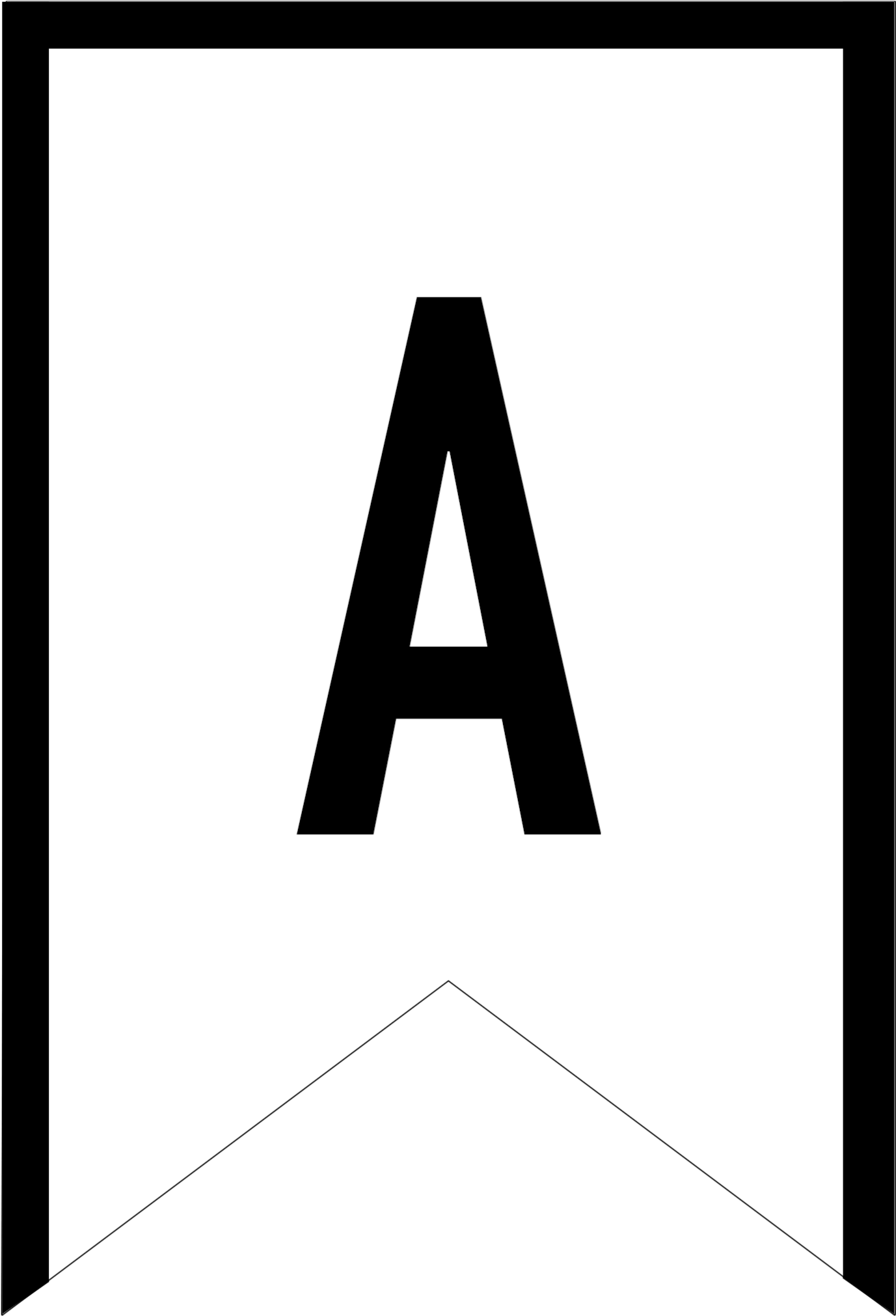 Download Free Printable A Letter Banner - Printable Abc Paper PNG Image ...