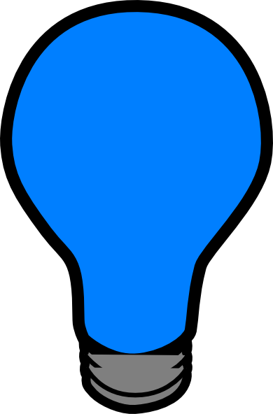 Download Blue Lightbulb Svg Clip Arts 390 X 592 Px PNG Image with No ...