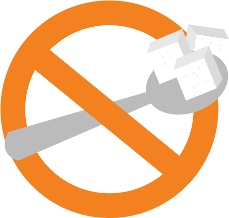 Download Graphic Of A Spoon With Sugar Cubes Crossed Out - No Smoking ...