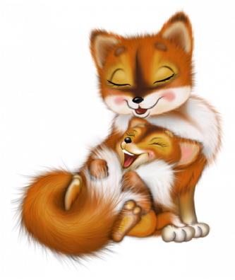 Fox Clipart Mother And Baby - Mother Fox And Baby Fox Clipart - Free ...