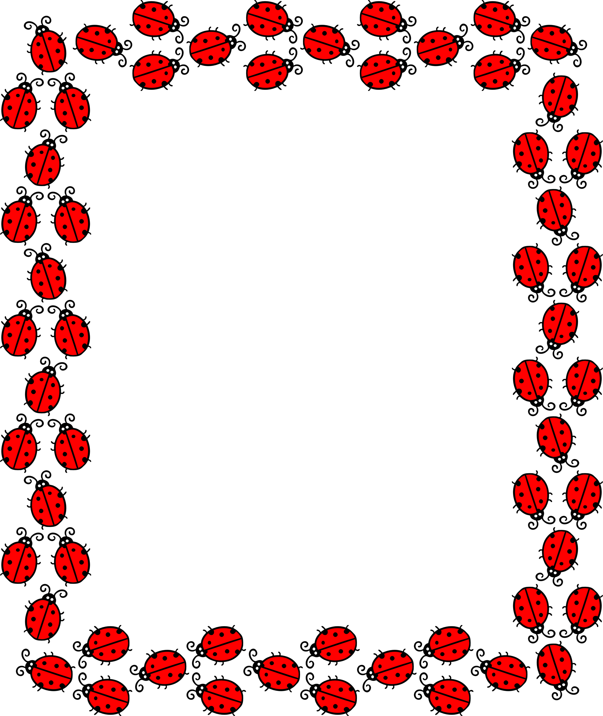 Download Clipart Frames Ladybug - Red And White Frame Template PNG ...