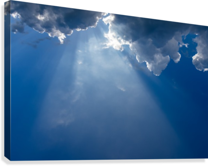 Download Sunbeam From Cloud Canvas Print - Led-backlit Lcd Display PNG ...