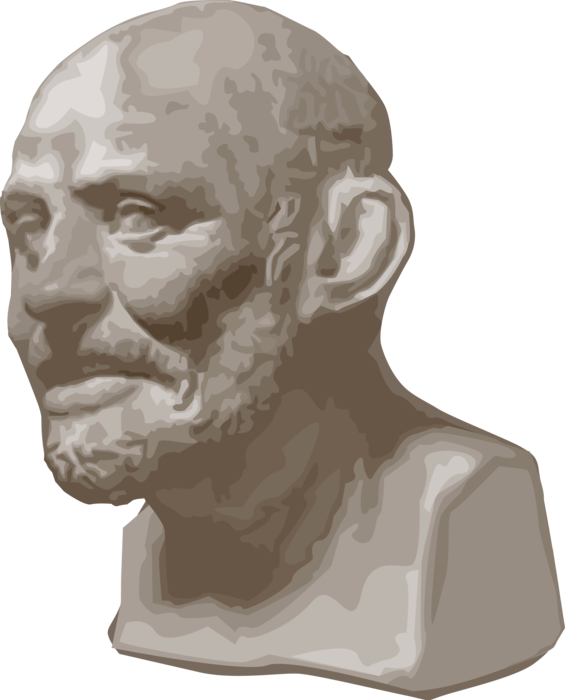 Download Vector Illustration Of Democritus Ancient Greek Pre-socratic ...