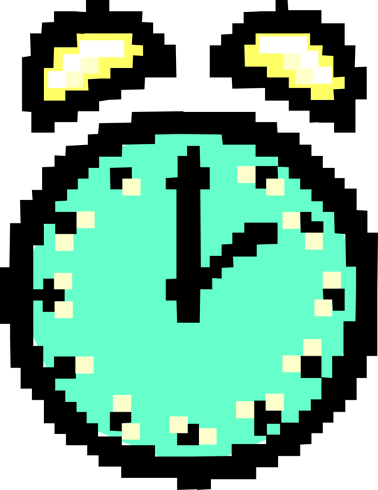 Download Vector Illustration Of Alarm Clock As Pixelated Bitmap ...