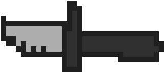 Combat Knife - Pixel Art - Free Transparent PNG Download - PNGkey