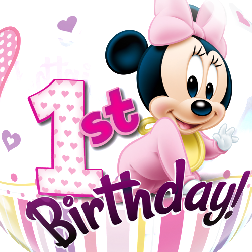 Download Free Baby Minnie Mouse 1st Birthday Clipart - Minnie Mouse 1st ...