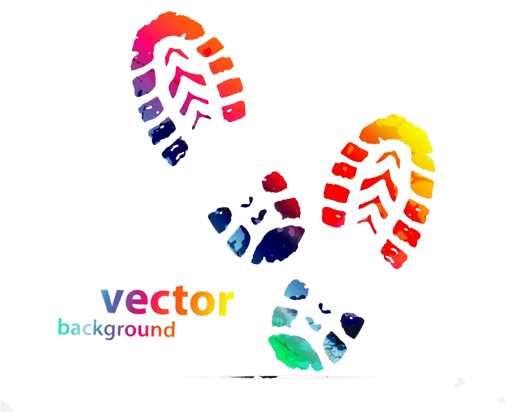 Running Footprints Clipart
