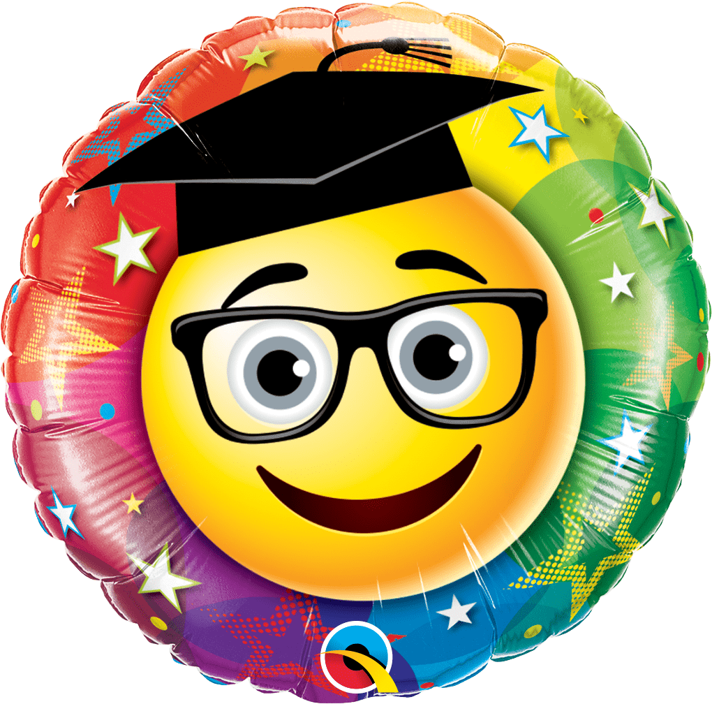 Download Emoji Graduation Foil - Qualatex 47407 PNG Image with No ...