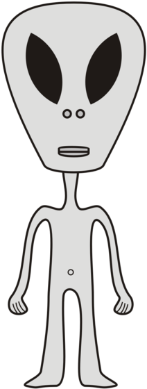 Download 300px Angry Grey Alien - Big Heads And Skinny Body PNG Image ...