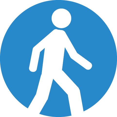 Symbol Of A Person Walking - Pedestrian Traffic Light Png - Free ...