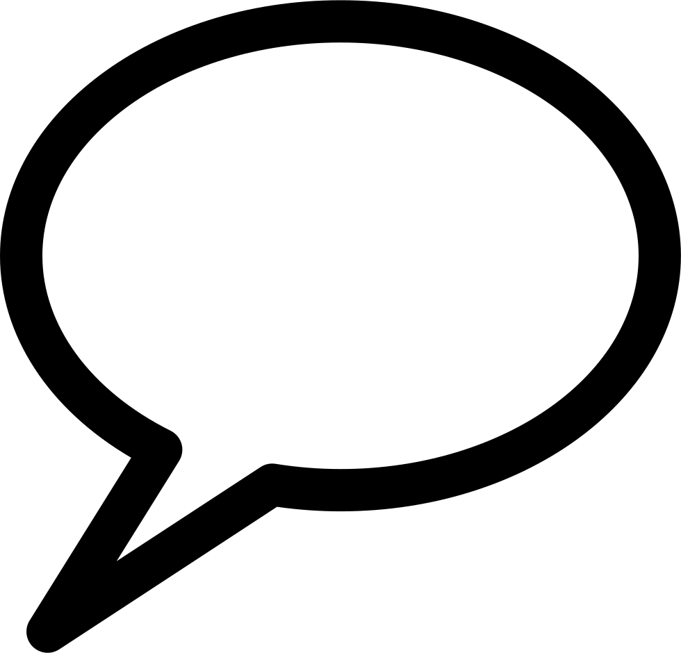 Download Comment Speech Bubble Of Oval Shape Outline Symbol PNG Image ...