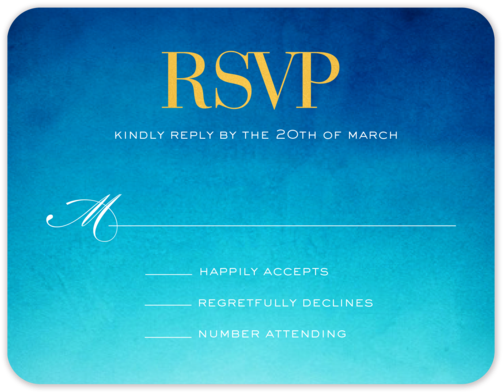 Watercolor Shine Foil Pressed Reply Card - Graphic Design - Free ...