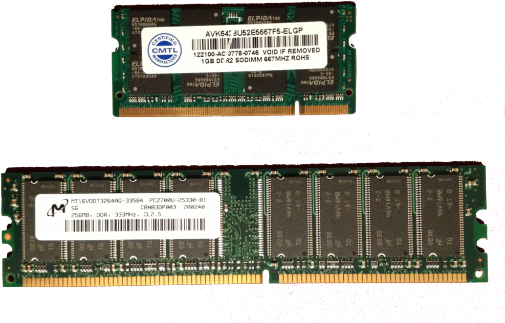 Download Pictured Above Are Ram Modules - Random-access Memory PNG ...