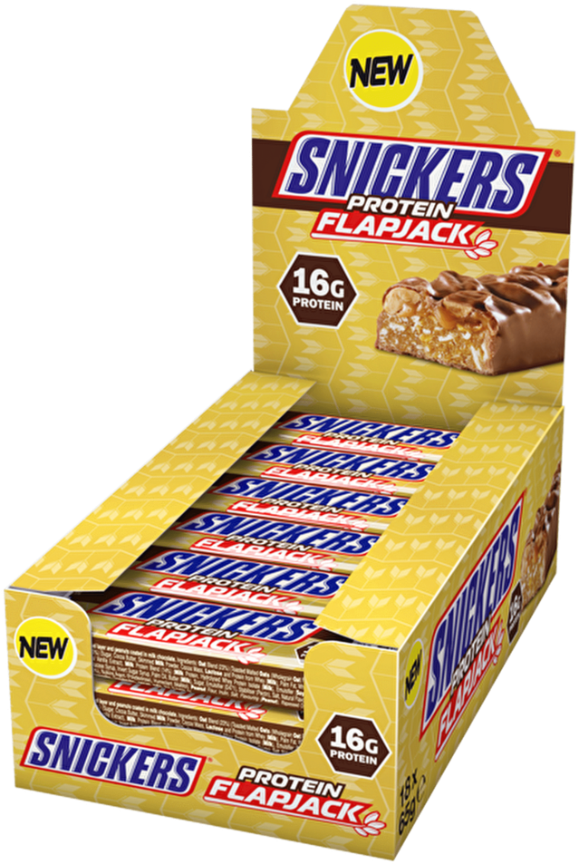 Snickers Protein Flapjack 65g - Snickers Peanut Butter Squared Fun Size ...