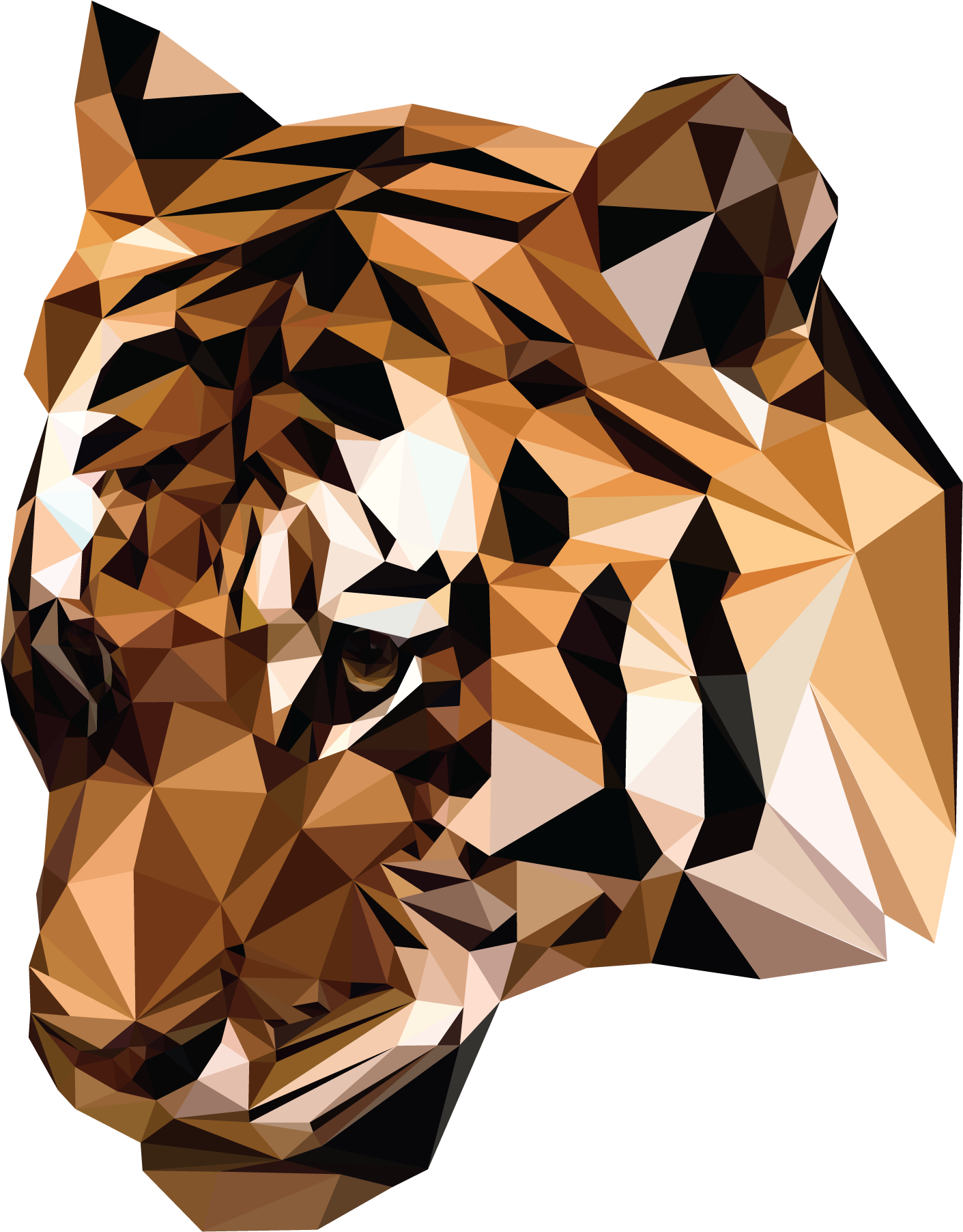 Tiger Polygongraphic Design - Polygon Tiger Png - Free Transparent PNG ...