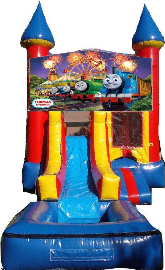 Download Water Slide Castle Combo Front Jumper Thomas The Train - Wwe ...