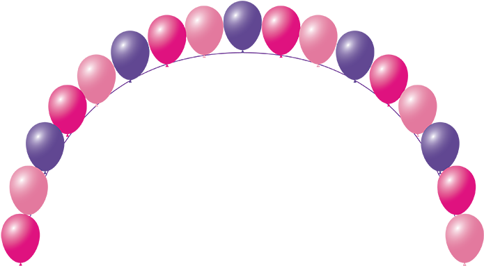 String Of Pearl Arch - Real Balloon Text - Free Transparent PNG ...