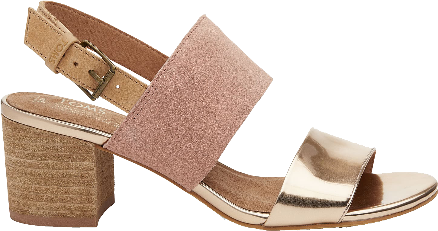 Download Toms Rose Gold Poppy Sandals PNG Image with No Background ...