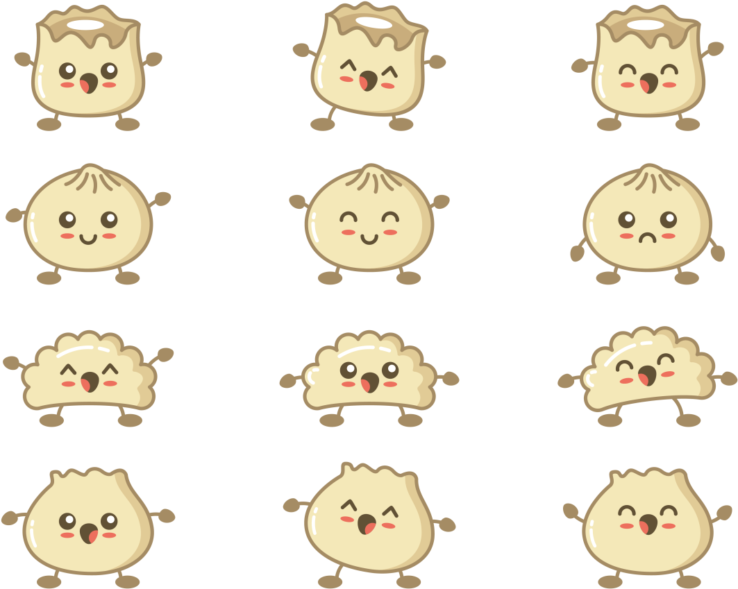 Dumplings Cartoon - Free Transparent PNG Download - PNGkey