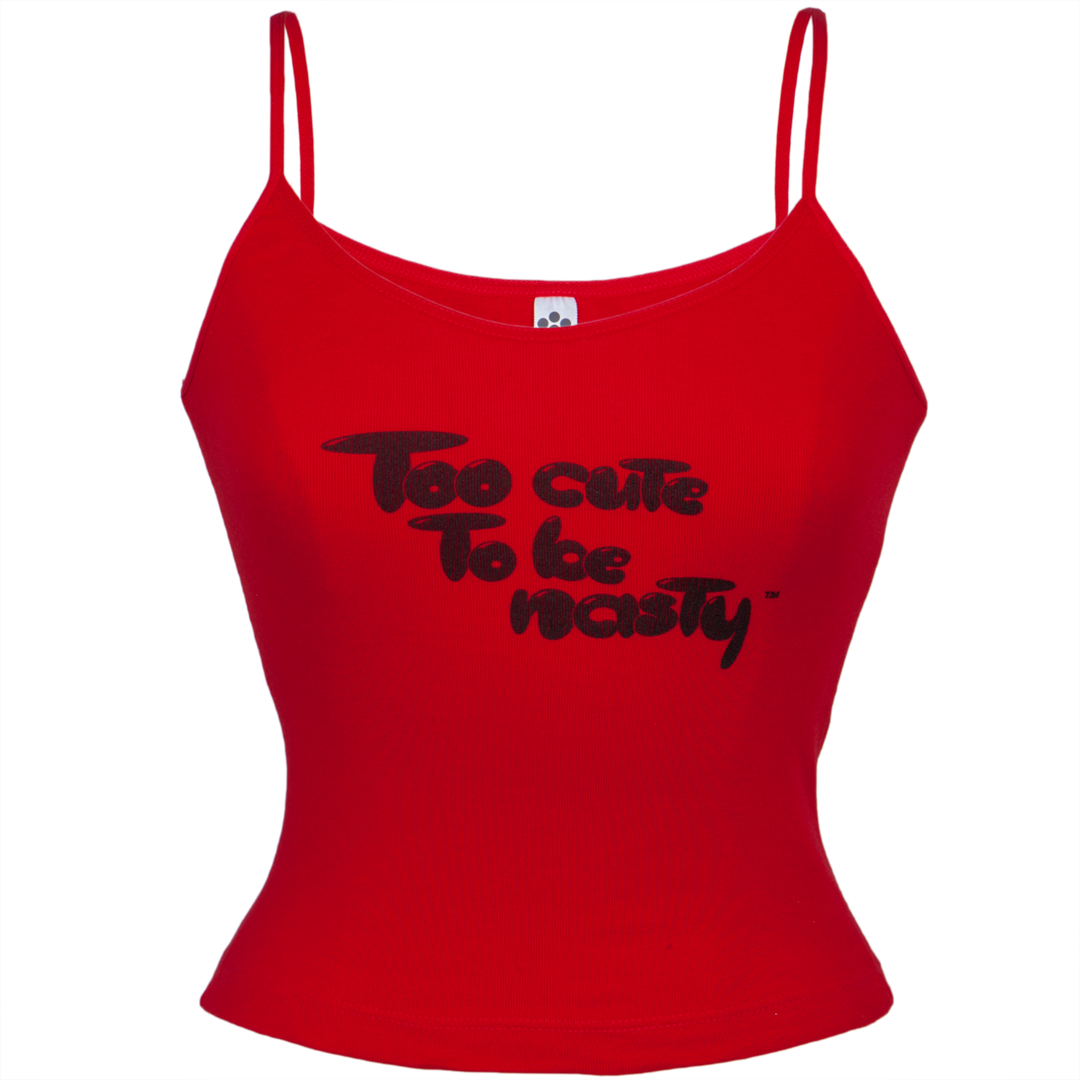 Download Too Cute To Be Nasty Red Juniors Tank Top - Red Tank Top ...
