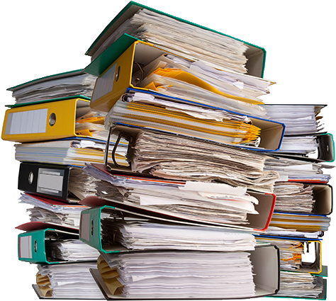 Download Stack Of Folders Clear - Piles Of Binders PNG Image with No ...