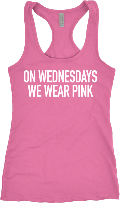 Download On Wednesdays We Wear Pink Women's Racerback Tank Top PNG ...