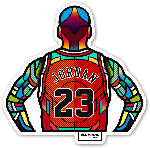 Download Jordan Stickers - Psychedelic Art Michael Jordan PNG Image ...