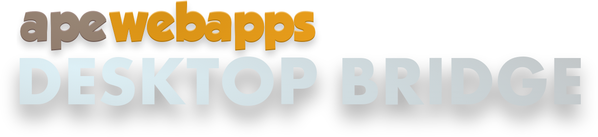 Ape Web Apps Desktop Bridge Logo - Amber - Free Transparent PNG ...