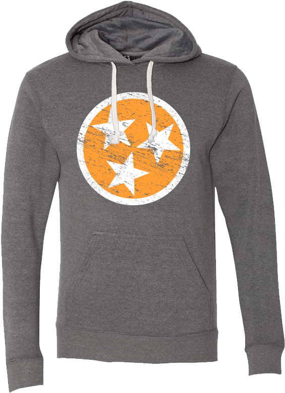 Download Orange Tri-star On Smoke Hoodie - Hoodie PNG Image with No ...